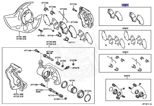 04465-30300 - Toyota - Front Disc Brake Pad Kit - Nengun Performance