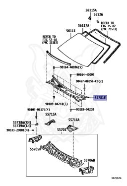 55708-14020 - Toyota - Sub-assy Louver And Ventilator Cowl Top - Nengun ...