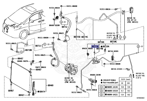 88375-30280 - Toyota - Cap, Service Valve (for Cooler Pipe) - Nengun ...