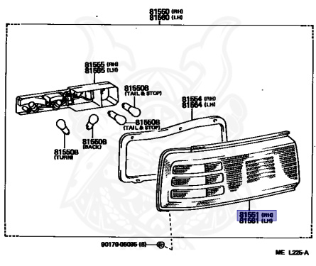 81551-14583 - Toyota - Lens Rear Combination Lamp, Rh - Nengun Performance