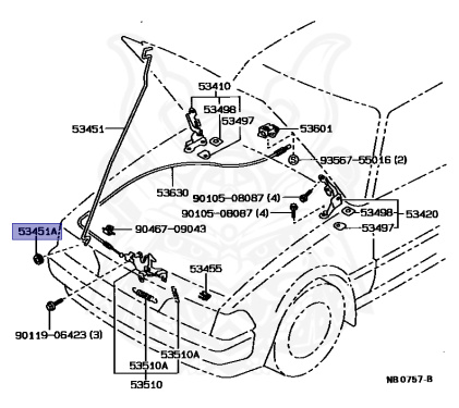 90480-15012 - Toyota - Grommet (for Hood Support Rod) - Nengun Performance