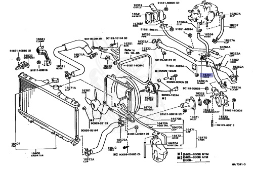 16261-15010 - Toyota - Hose, Water By-pass - Nengun Performance