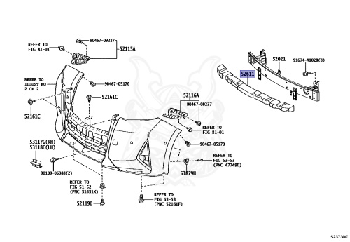 52611-58050 - Toyota - Absorber, Front Bumper Energy - Nengun Performance