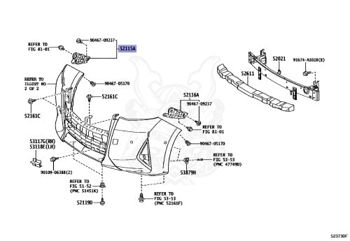 52115-58080 - Toyota - Support, Front Bumper Side, Rh - Nengun Performance