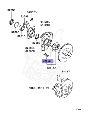 MB911495 - Mitsubishi - Bolt, Fr Wheel Hub - Nengun Performance
