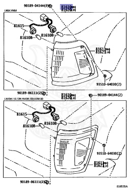81610-35040 - Toyota - Lamp Assy, Parking & Clearance, Rh - Nengun ...