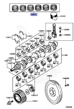 13011-70110 - Toyota - Ring Set, Piston - Nengun Performance