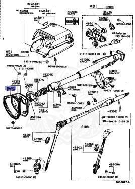 45254-12030 - Toyota - Shield, Steering Column Hole - Nengun Performance