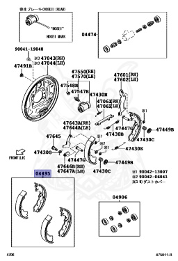 04495-B1140 - Toyota - Shoe Kit, Rear Brake - Nengun Performance