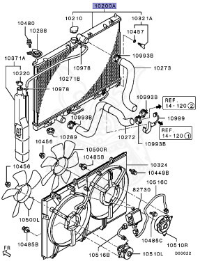 MR431506 - Mitsubishi - Radiator Assy - Nengun Performance