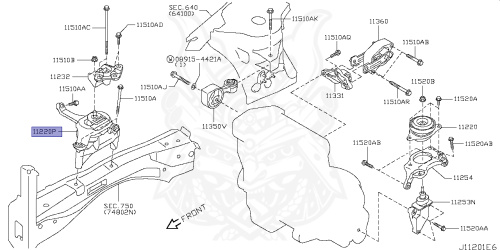 11210-JC20A - Nissan - Insulator-assembly, Engine Mounting Front Rh ...