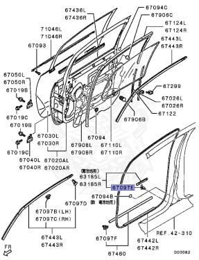 MU481027 - Mitsubishi - Clip, Hood - Nengun Performance