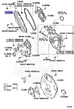 11321-17040 - Toyota - Cover, Timing Belt, No.1 - Nengun Performance