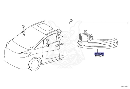 81730-58010 - Toyota - Lamp Assy, Side Turn Signal, Rh - Nengun Performance
