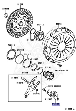 31236-14020 - Toyota - Support, Release Fork - Nengun Performance