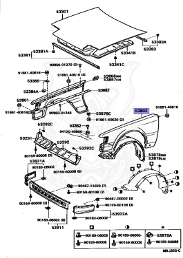 53802-20870 - Toyota - Fender Sub-assy, Front Lh - Nengun Performance