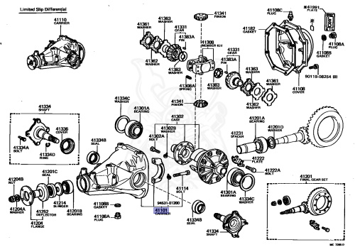 41101-22020 - Toyota - Carrier Sub-assy, Differential, Rear - Nengun ...