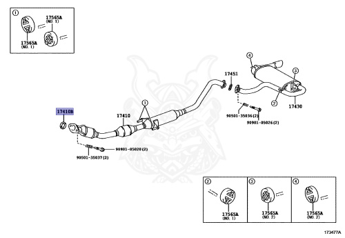 17451-22070 - Toyota - Gasket, Exhaust Pipe - Nengun Performance