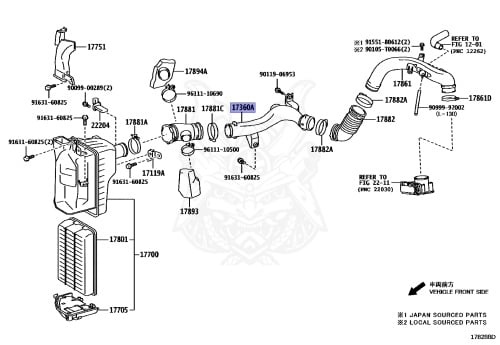 17360-75050 - Toyota - Tube Assy, Air - Nengun Performance
