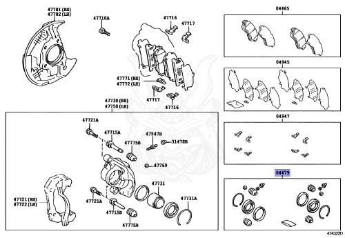 04478-26030 - Toyota - Cylinder Kit, Disc Brake, Front - Nengun Performance
