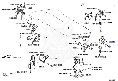 12371-37100 - Toyota - Rear Insulator, Engine Mount - Nengun Performance