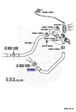87245-2D060 - Toyota - Hose, Heater Water, Inlet A - Nengun Performance