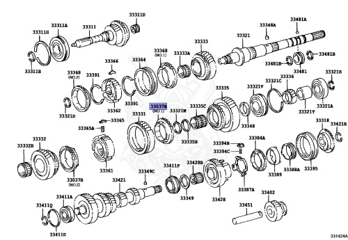 33037-60050 - Toyota - Ring Set, Synchronizer, No.1 - Nengun Performance