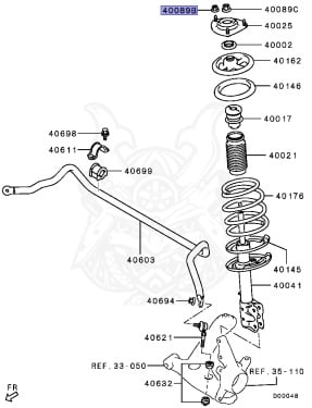 MF434105 - Mitsubishi - Nut Front Suspension Strut - Nengun Performance