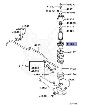 MB809280 - Mitsubishi - Pad Rear Suspension Spring Upper - Nengun ...