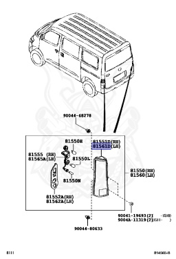 81561-BZ100 - Toyota - Lens & Body, Rear Combination Lamp, Lh - Nengun ...