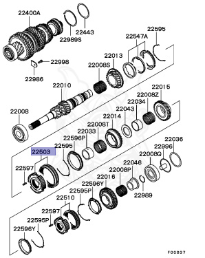 2551A115 - Mitsubishi - Hub & Sleeve M/T 3rd & 4th Synchronizer 6MT ...
