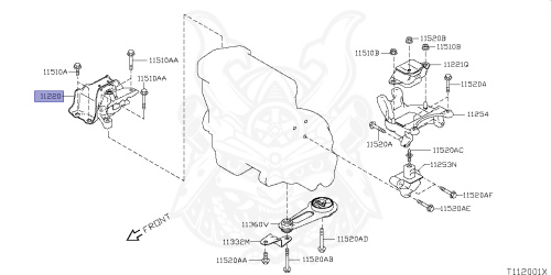 11210-1HC0A - Nissan - Insulator, Engine Mounting Front - Nengun ...