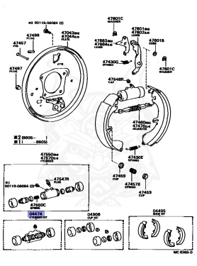04474-16020 - Toyota - Cylinder Kit, Rear Wheel - Nengun Performance