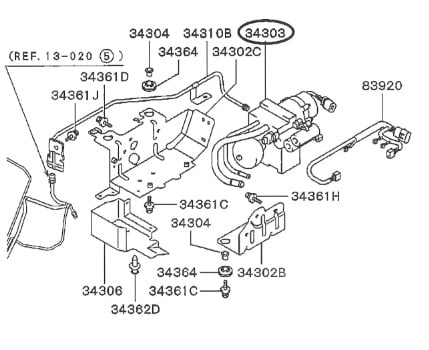 3520A076 - Mitsubishi - Hydraulic Unit Diff Control - Nengun Performance
