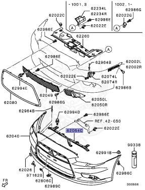 6400A832 - Mitsubishi - Reinforcement, Fr Bumper - Nengun Performance