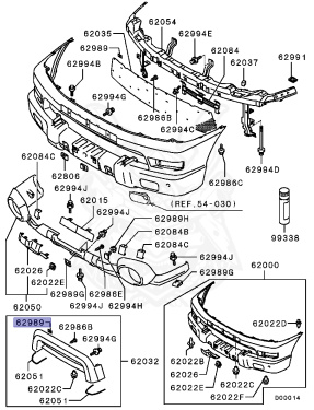 MR220919 - Mitsubishi - Nut, Fr Bumper - Nengun Performance