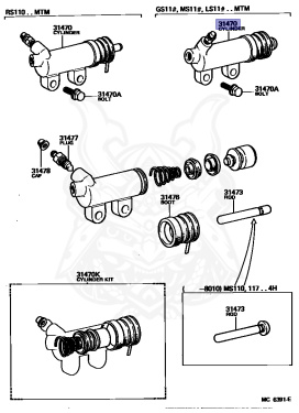31470-30230 - Toyota - Cylinder Assy, Clutch Release - Nengun Performance