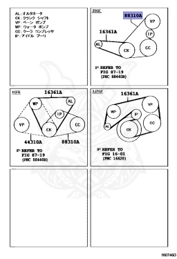 99364-31220 - Toyota - V-Belt (Cooler Compressor To Crankshaft Pulley ...