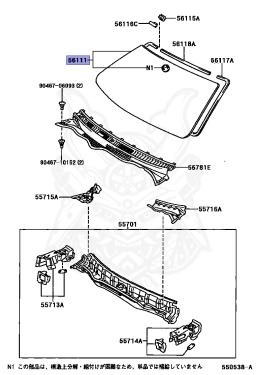 56111-53011 - Toyota - Glass, Windshield - Nengun Performance