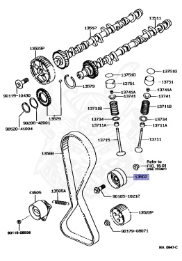 13503-70060 - Toyota - Idler Sub-assy, Timing Belt, No.2 - Nengun ...