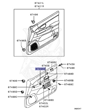 MS480003 - Mitsubishi - Grommet, Back Door Locking - Nengun Performance