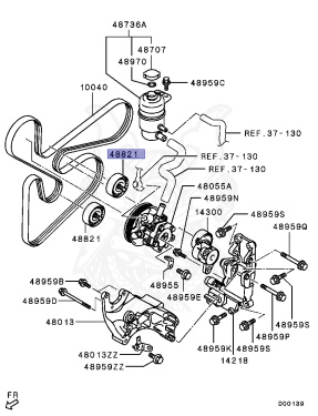 1341A029 - Mitsubishi - Power steering idler pulley - Nengun Performance