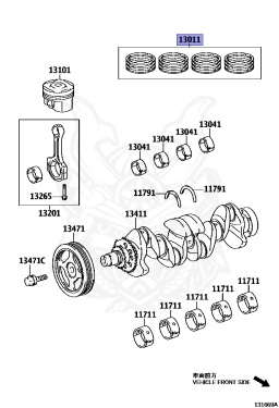 13011-47031 - Toyota - Piston Ring Set - Nengun Performance