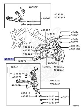 MR418672 - Mitsubishi - Plate, Fr Susp Lwr Arm Shaft - Nengun Performance
