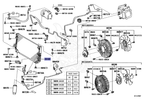 88460-12480 - Toyota - Condenser Assy, Cooler - Nengun Performance
