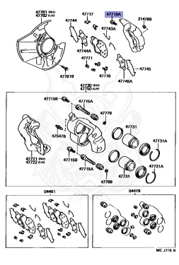 90105-12175 - Toyota - Bolt, Hexagon (for Front Disc Brake Caliper ...