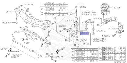 20206AJ000 - Subaru - Front Ball Joint - Nengun Performance