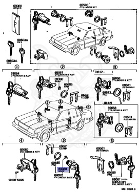 69759-30040 - Toyota - Snap, Front Door Lock Cylinder - Nengun Performance