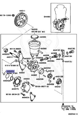 90301-47001 - Toyota - O-Ring (for Vane Pump Side Plate Rear) - Nengun ...