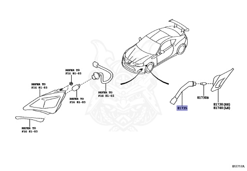 SU003-02580 - Toyota - Socket And Wire, Side Turn Signal Lamp - Nengun ...